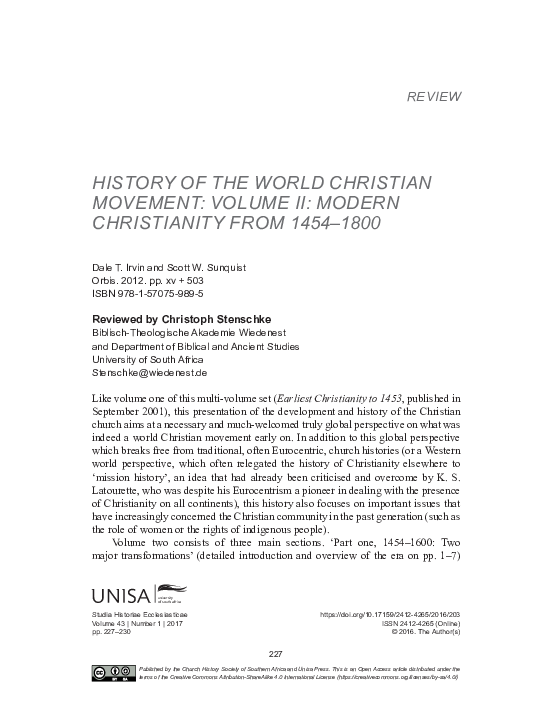(PDF) History of the World Christian Movement: Volume II: Modern ...