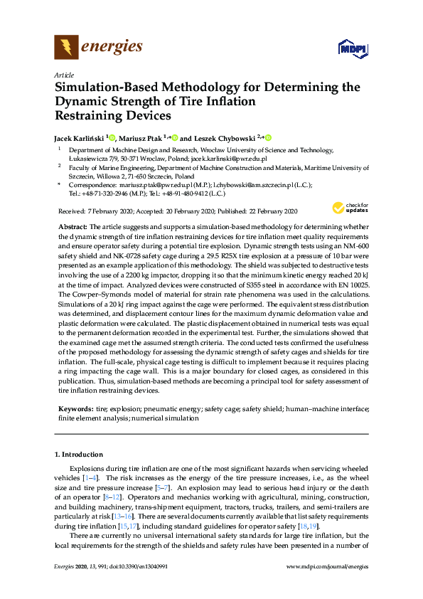 (PDF) Simulation-Based Methodology for Determining the Dynamic Strength ...