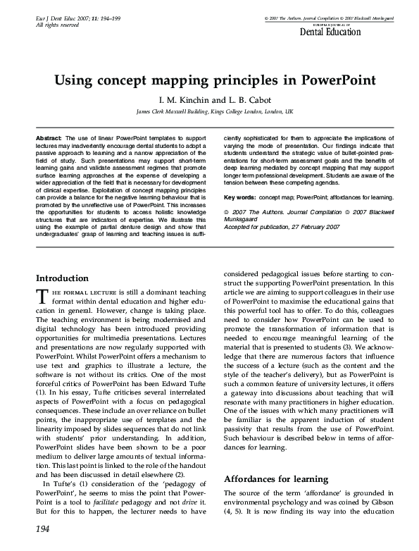 (PDF) Using concept mapping principles in PowerPoint