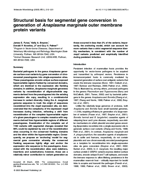 (PDF) Structural basis for segmental gene conversion in generation of ...