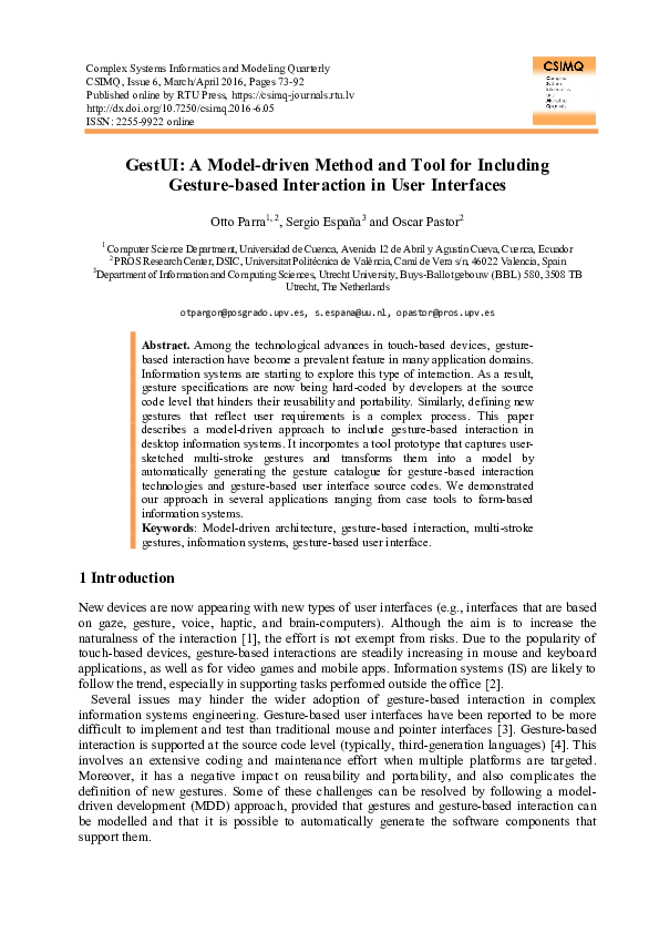 (PDF) GestUI: A Model-driven Method and Tool for Including Gesture ...
