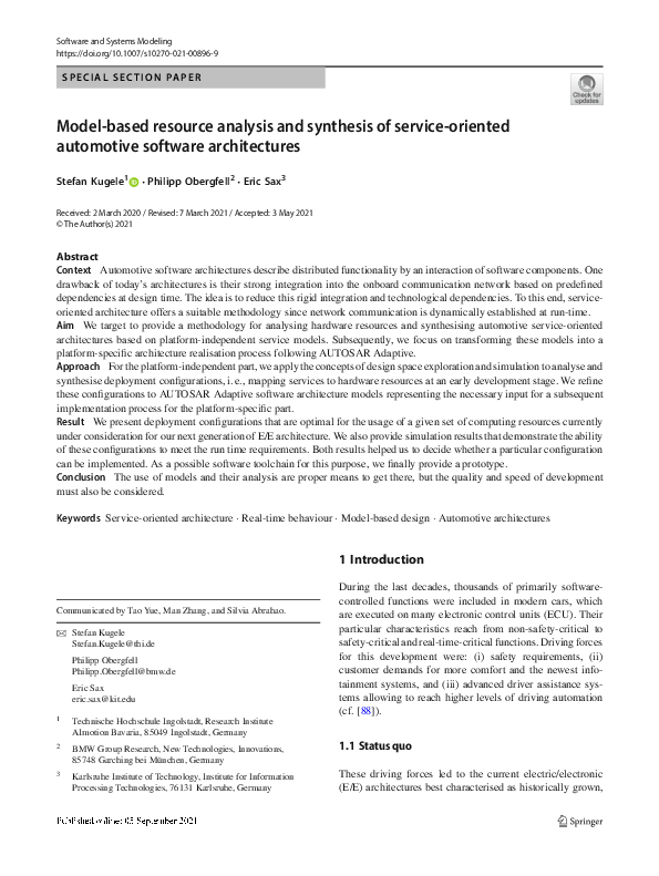 (PDF) Model-based resource analysis and synthesis of service-oriented ...