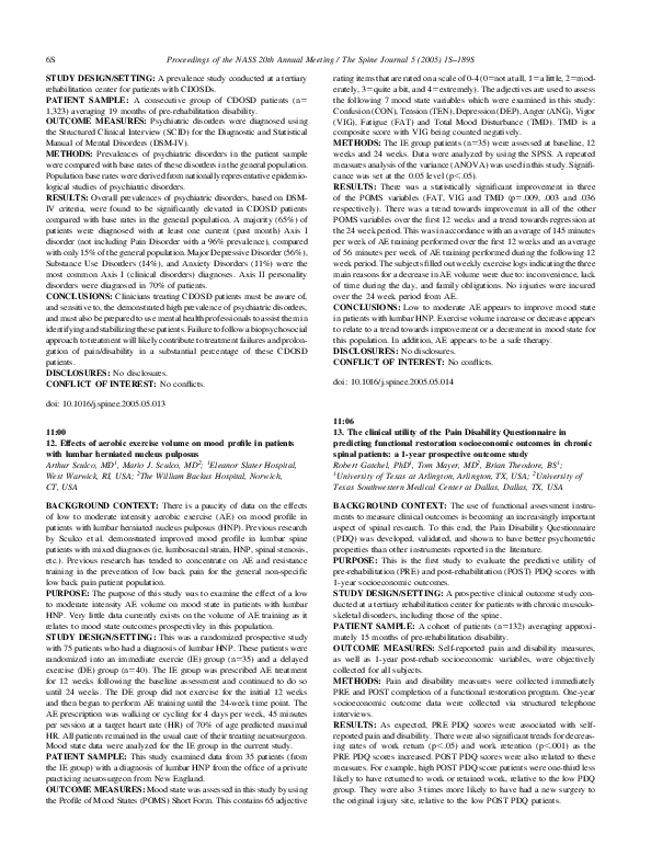 (PDF) 11:0613. The clinical utility of the Pain Disability ...