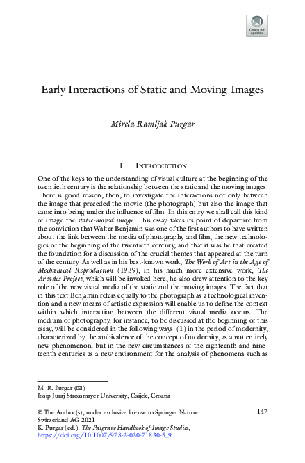 (PDF) Interaction of Static and Moving Images