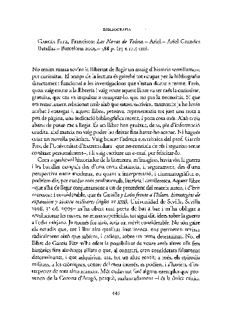 (PDF) GARCIA FITZ, Francisco. Las Navas de Tolosa (Barcelona, 2005)