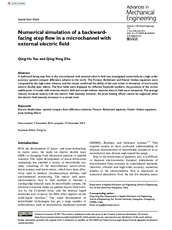 (PDF) Numerical Simulation of Backward Facing Step Flow Using Nonlinear Eddy Viscosity Model