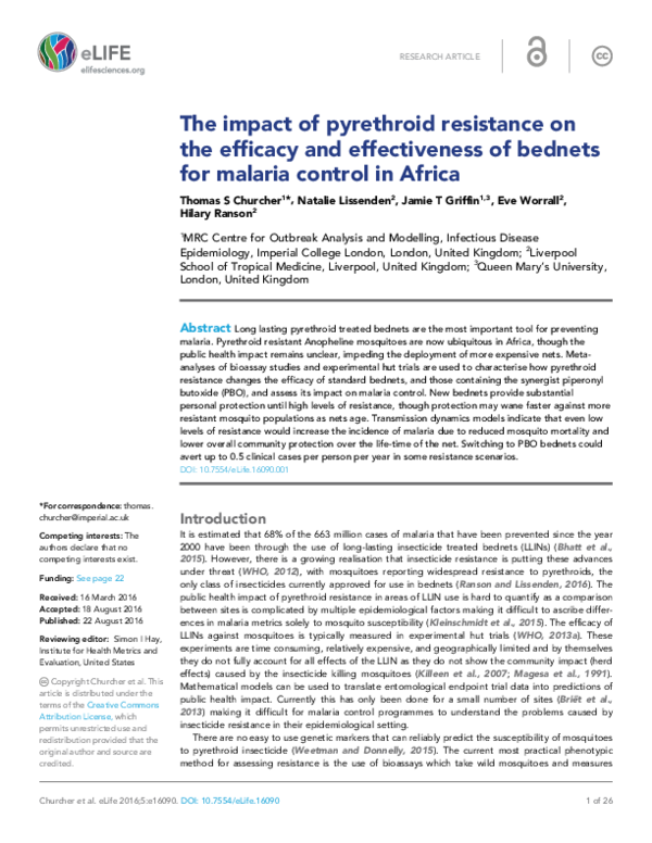 (PDF) Author response: The impact of pyrethroid resistance on the efficacy and effectiveness of ...