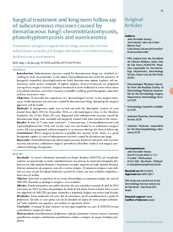 (PDF) Surgical treatment and long-term follow-up of subcutaneous ...