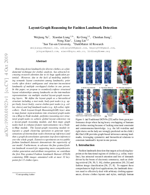 (PDF) Layout-Graph Reasoning for Fashion Landmark Detection