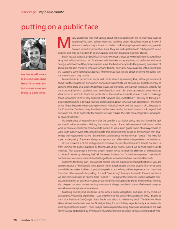 (PDF) Putting on a Public Face