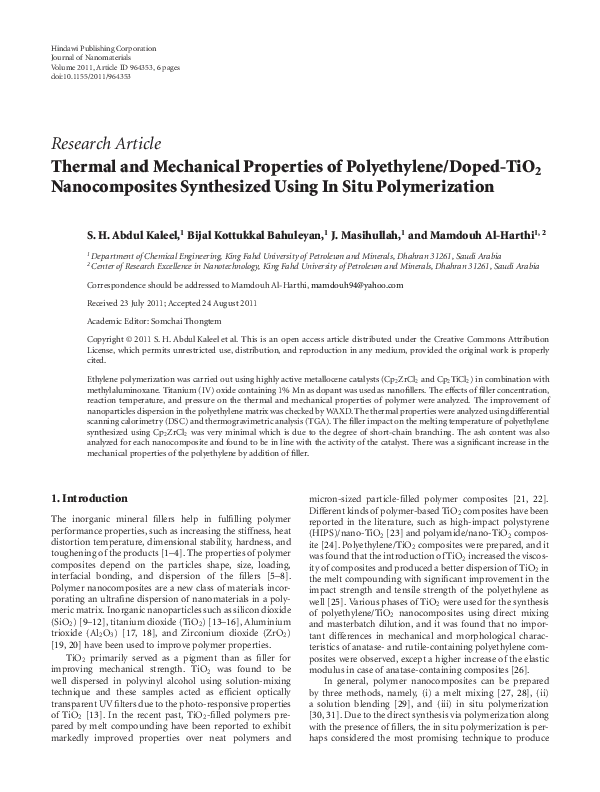 (PDF) Thermal and Mechanical Properties of Polyethylene Terephthalate/Polycarbonate ...