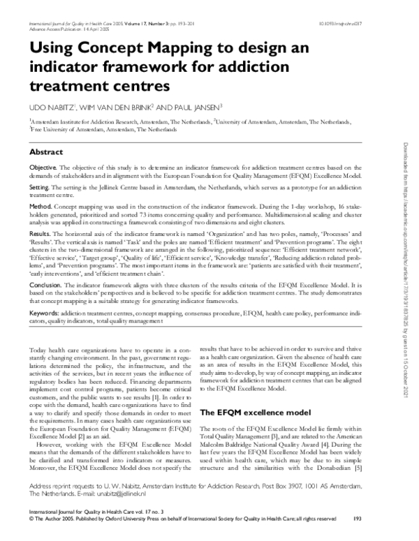(PDF) Using concept mapping to design an indicator framework for ...