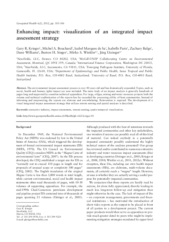 (PDF) Enhancing impact: visualization of an integrated impact ...
