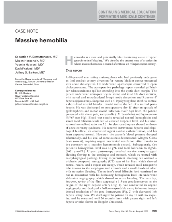 (PDF) Massive hemobilia