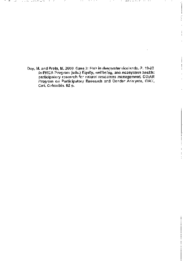 (PDF) Case 3: Fish in deepwater ricelands | Madan Dey - Academia.edu
