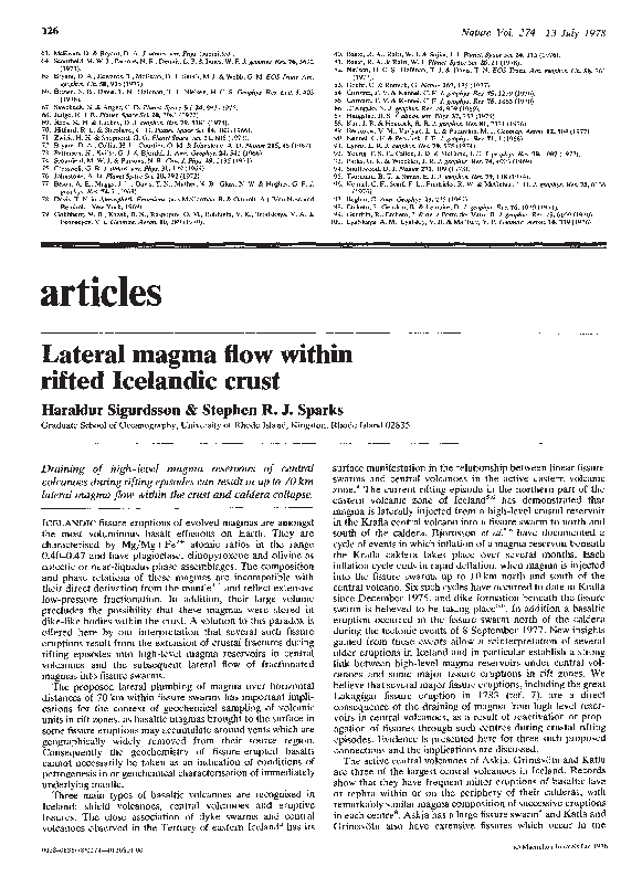 (PDF) Lateral magma flow within rifted Icelandic crust