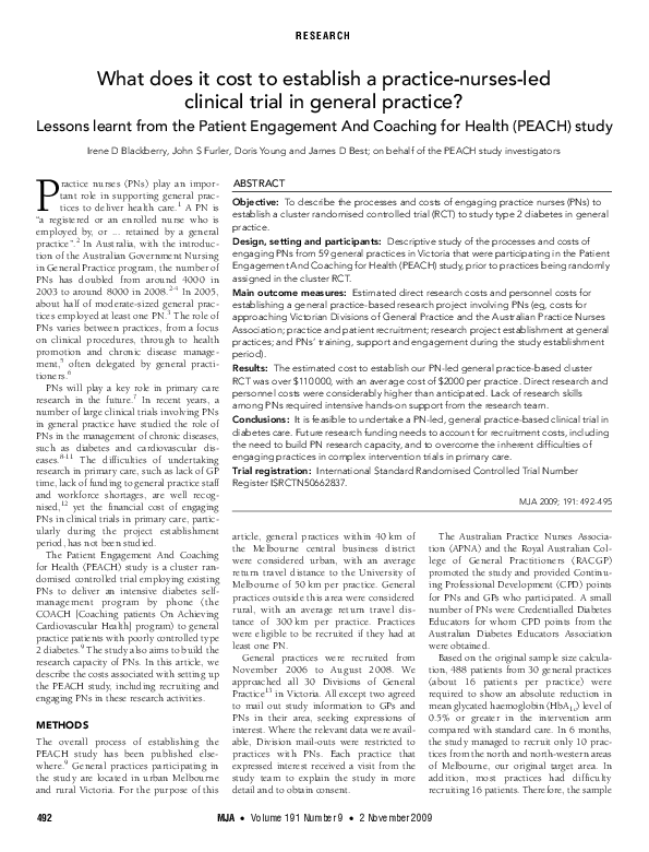 (PDF) What does it cost to establish a practice-nurses-led clinical ...