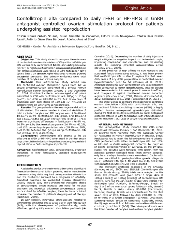 (PDF) Corifollitropin alfa compared to daily rFSH or HP-HMG in GnRH ...