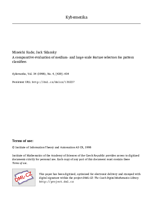 Pdf A More Efficient Branch And Bound Algorithm For Feature Selection