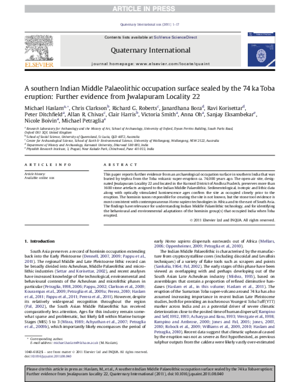 (PDF) Systematic transect survey of the Jurreru valley, Kurnool ...