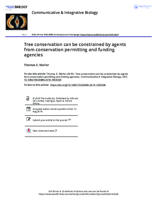 (PDF) Tree conservation can be constrained by agents from conservation ...