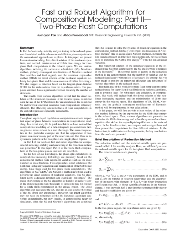 (PDF) Fast and Robust Algorithm for Compositional Modeling: Part II ...