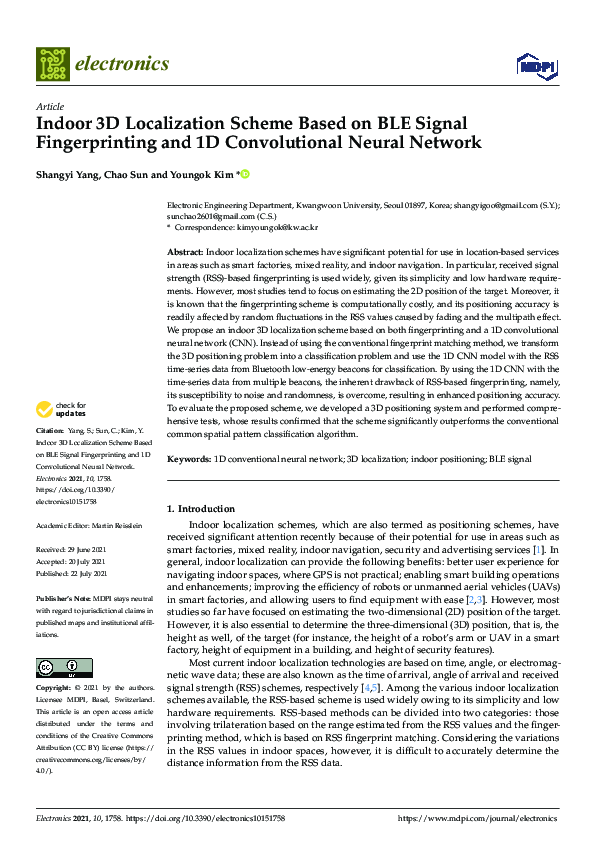 Pdf Indoor 3d Localization Scheme Based On Ble Signal Fingerprinting