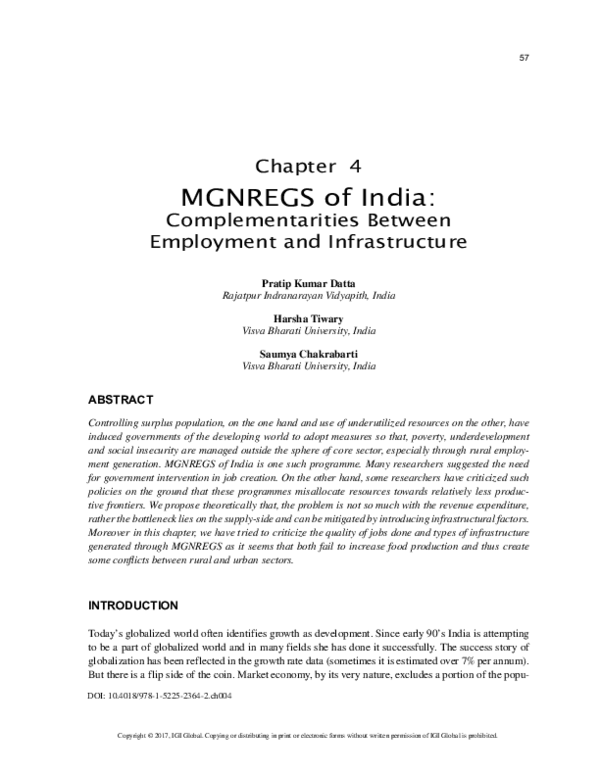 (PDF) MGNREGS of India