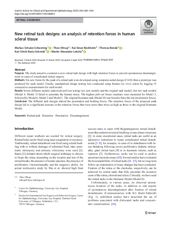 (PDF) New retinal tack designs: an analysis of retention forces in ...