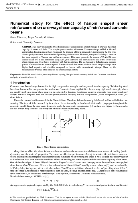 (PDF) Numerical study for the effect of hairpin shaped shear ...