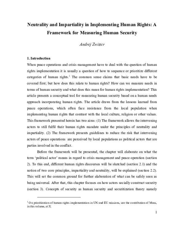 (PDF) Neutrality and Impartiality in Implementing Human Rights: A ...