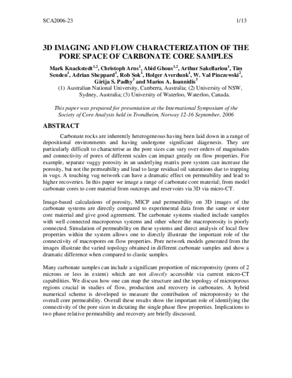 (PDF) ANU-Digital Collections: 3D imaging and flow characterization of ...