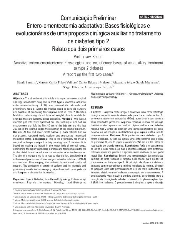 (PDF) Comunicação Preliminar Entero-omentectomia adaptativa: Bases ...
