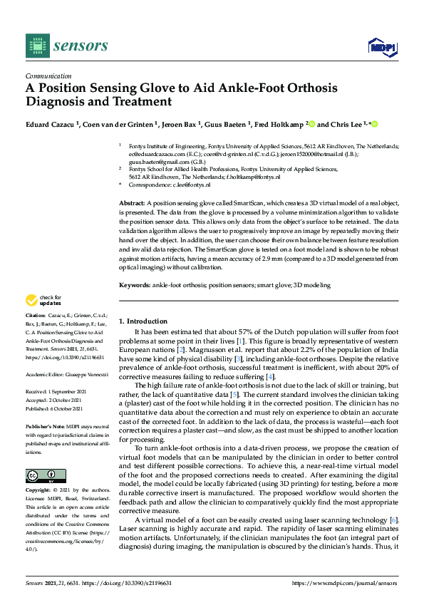 (PDF) SmartScan Glove for Ankle-Foot Orthosis