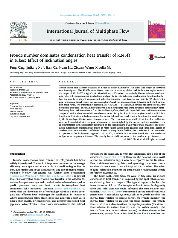 (PDF) Condensation Paper in Bare Tube