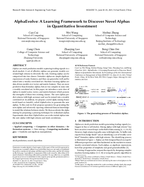 (PDF) AlphaEvolve: A Learning Framework to Discover Novel Alphas in ...