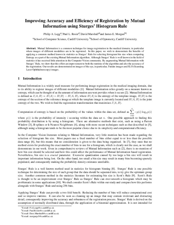 (PDF) Improving accuracy and efficiency of registration by mutual ...