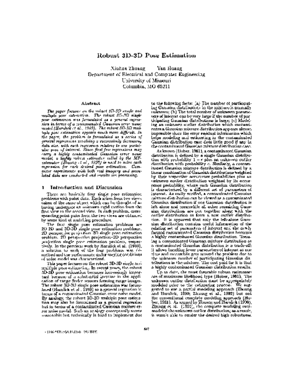 (PDF) Robust pose estimation