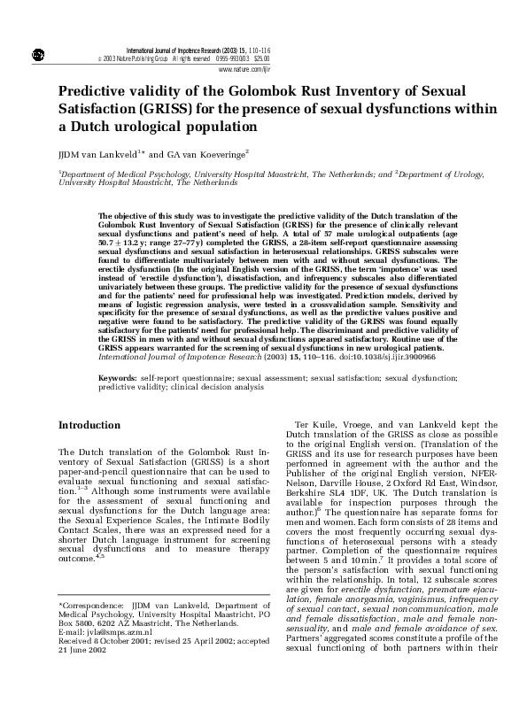 (PDF) Predictive validity of the Golombok Rust Inventory of Sexual ...