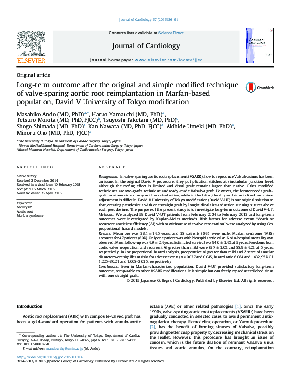 (PDF) Long-term outcome after the original and simple modified ...