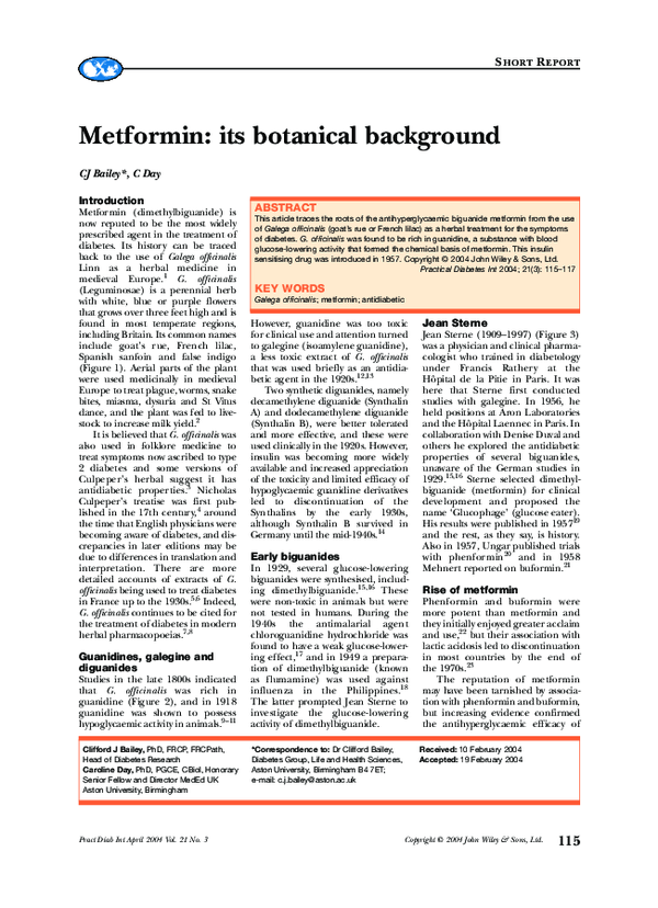 (PDF) Metformin: its botanical background