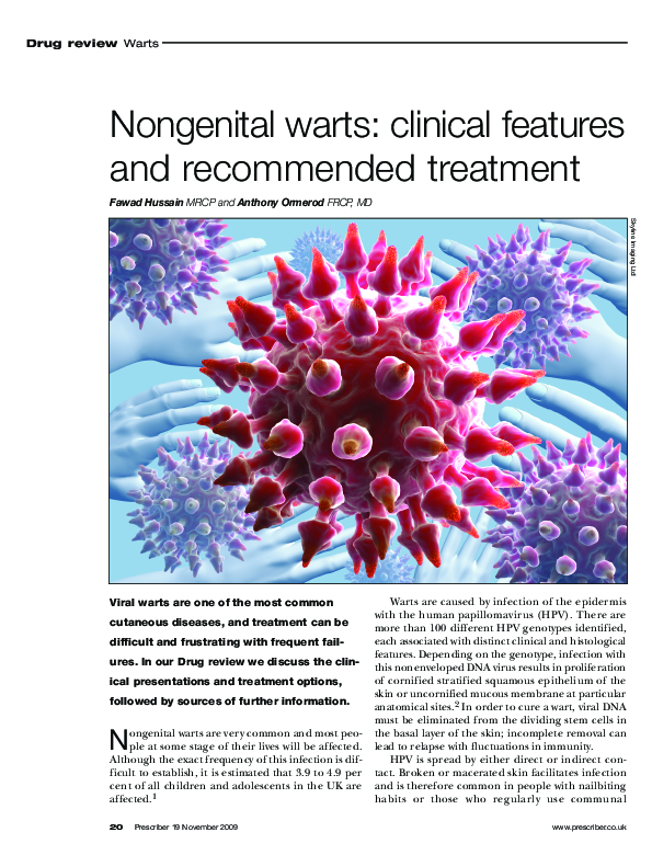 (PDF) Nongenital warts: clinical features and recommended treatment ...