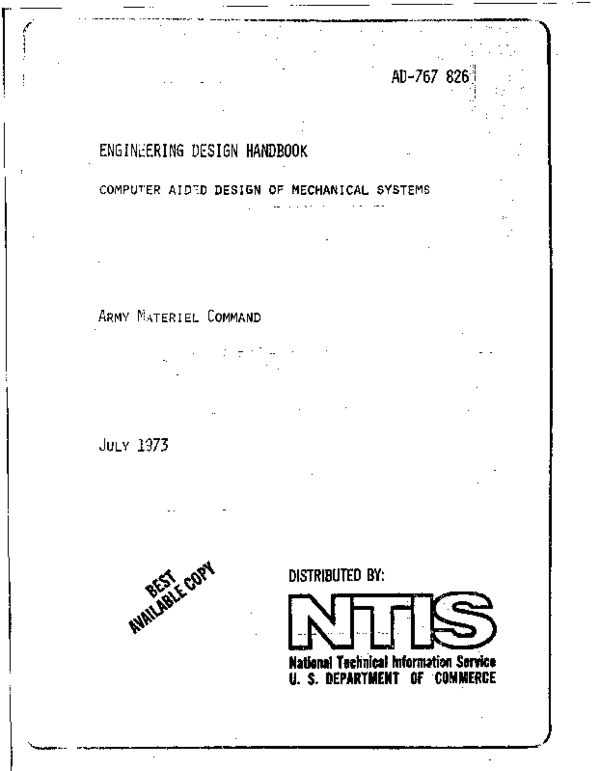 (PDF) Engineering Design Handbook. Computer Aided Design of Mechanical ...