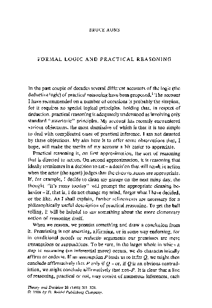 (PDF) Formal logic and practical reasoning