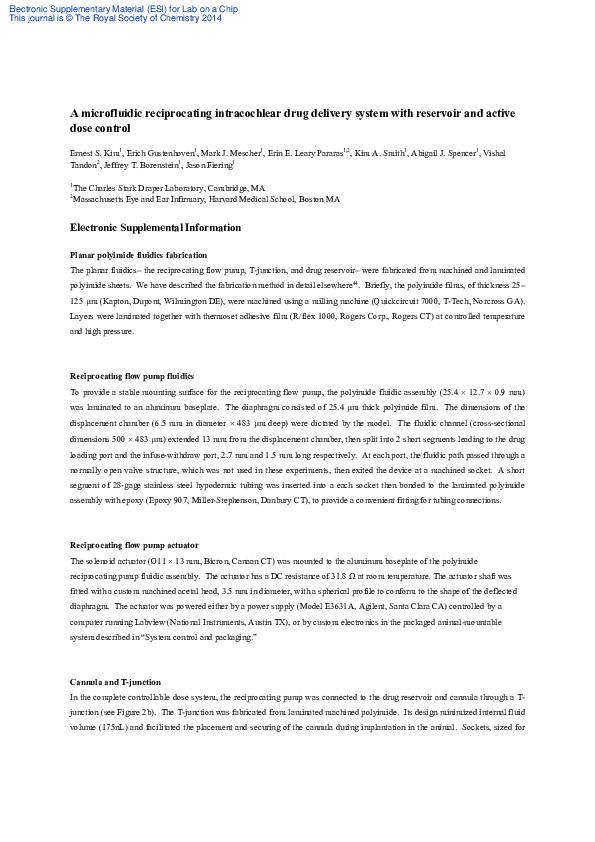 (PDF) A microfluidic reciprocating intracochlear drug delivery system ...