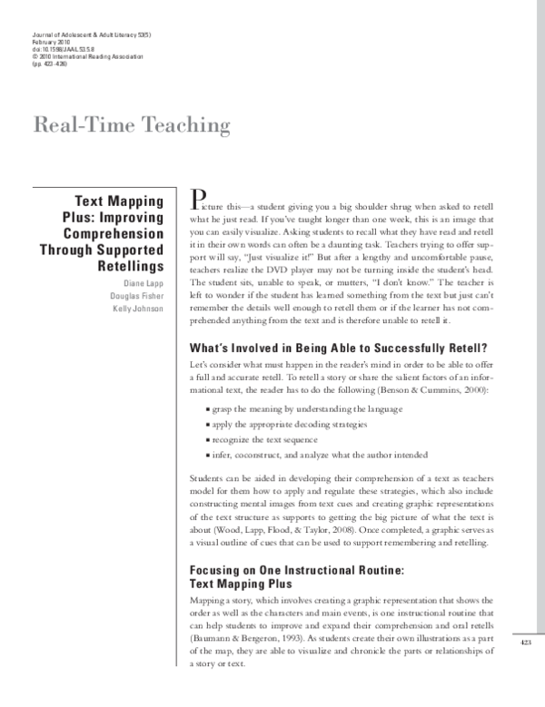 (PDF) Text Mapping Plus: Improving Comprehension Through Supported ...