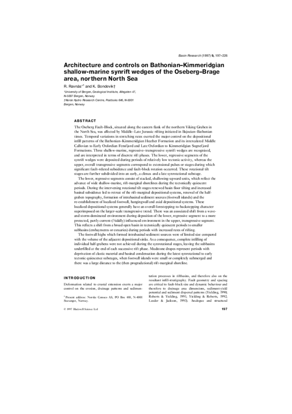 (PDF) Architecture and controls on Bathonian-Kimmeridgian shallow ...