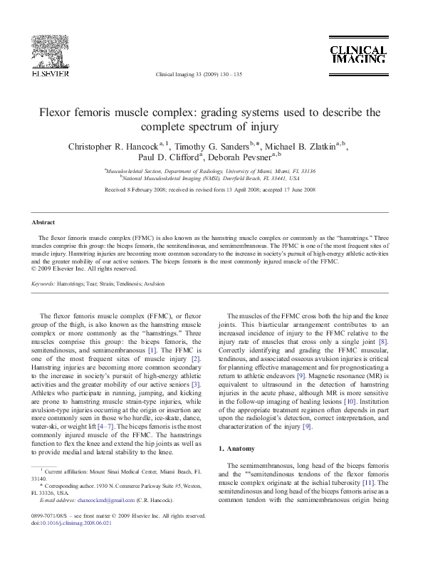 (PDF) Flexor femoris muscle complex: grading systems used to describe ...