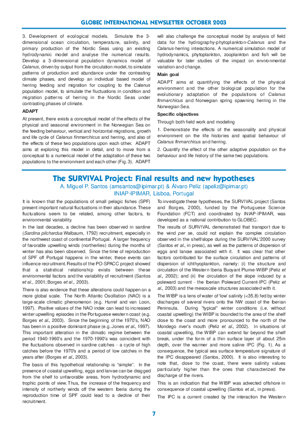 (PDF) The SURVIVAL Project: Final results and new hypotheses