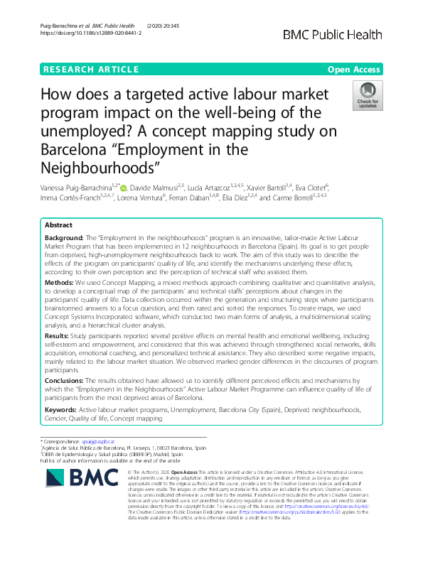 (PDF) How does a targeted active labour market program impact on the ...